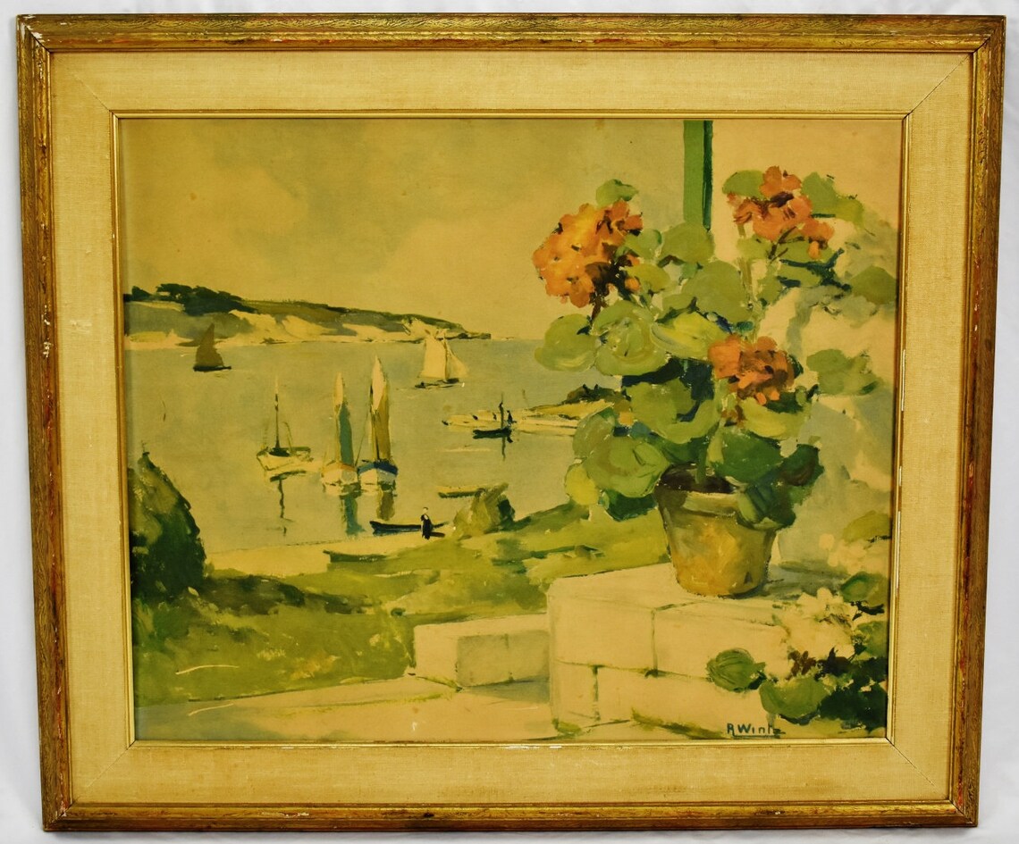 Vintage Framed R. Wintz the Geranium Gouttelette - Etsy