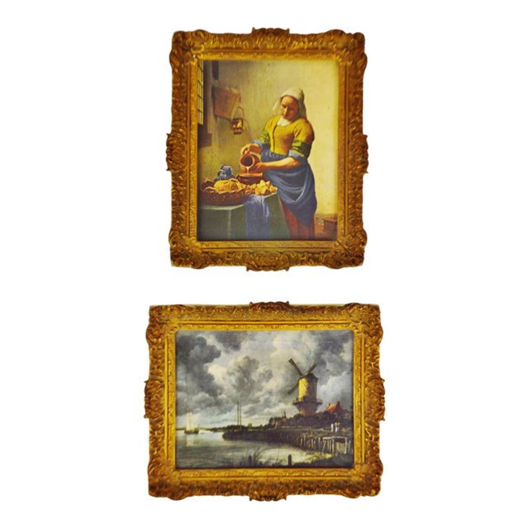 Vintage Gilt Framed Dutch Masters Style Canvas Prints A Pair - Etsy