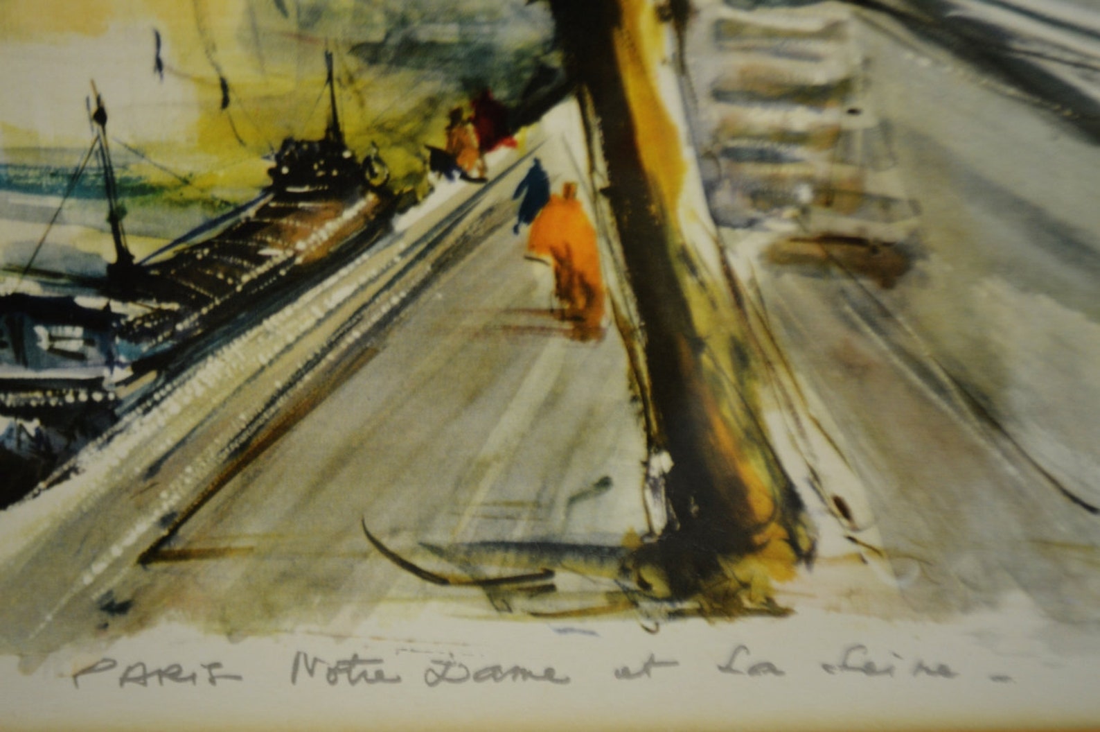 Vintage Framed Marius Girard Paris Notre Dame Watercolor Prints A Pair ...