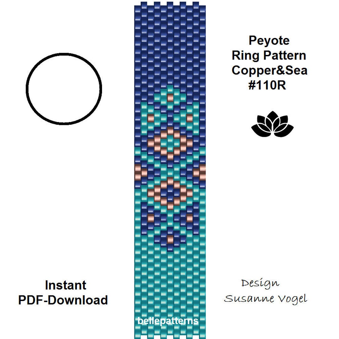 Peyote Pattern,pdf-download, 110R, Beading Pattern, Beading Tutorials ...