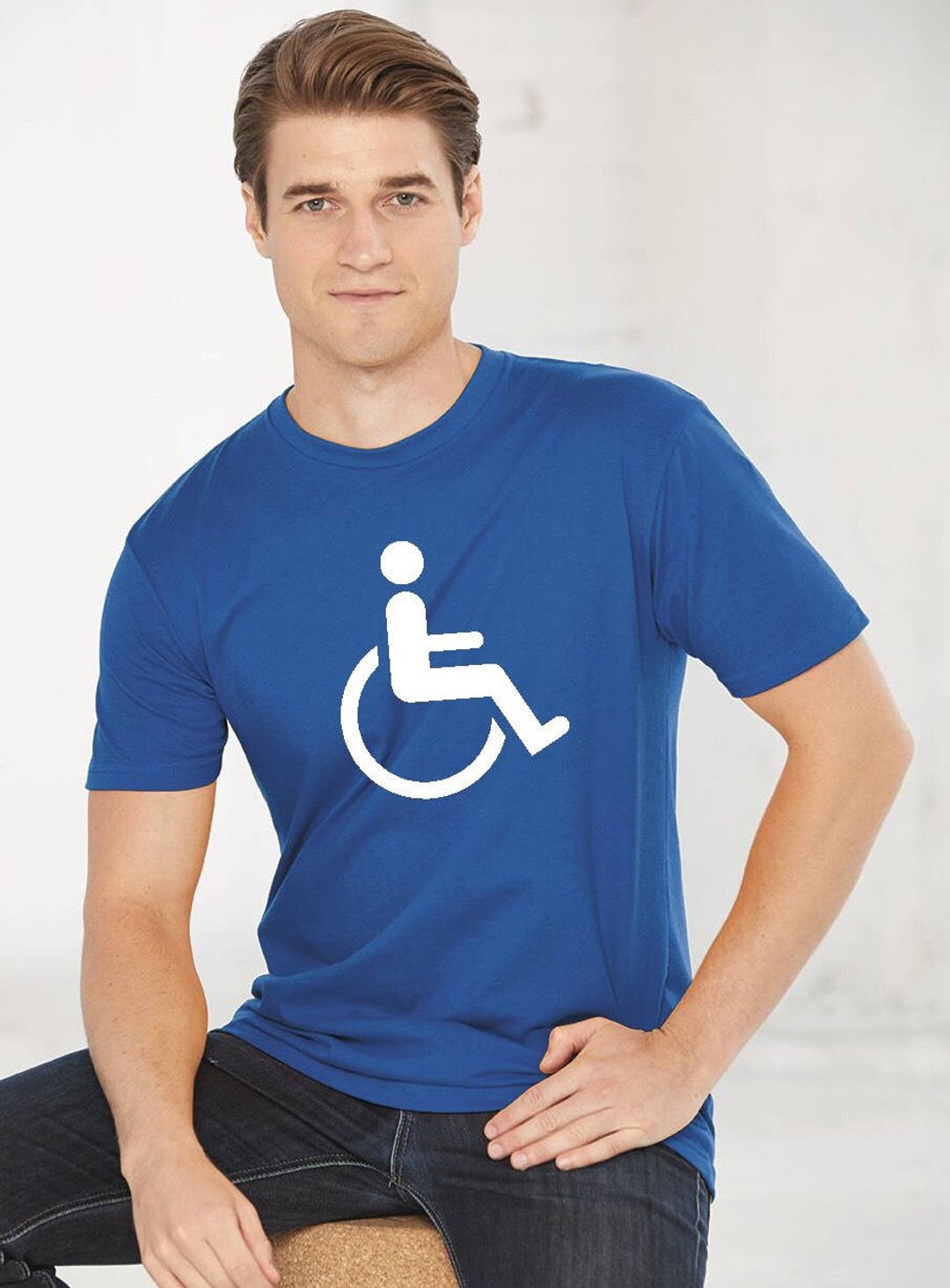 Handicapped Symbol Tee- Graphic Tshirt Design, Funny - Etsy