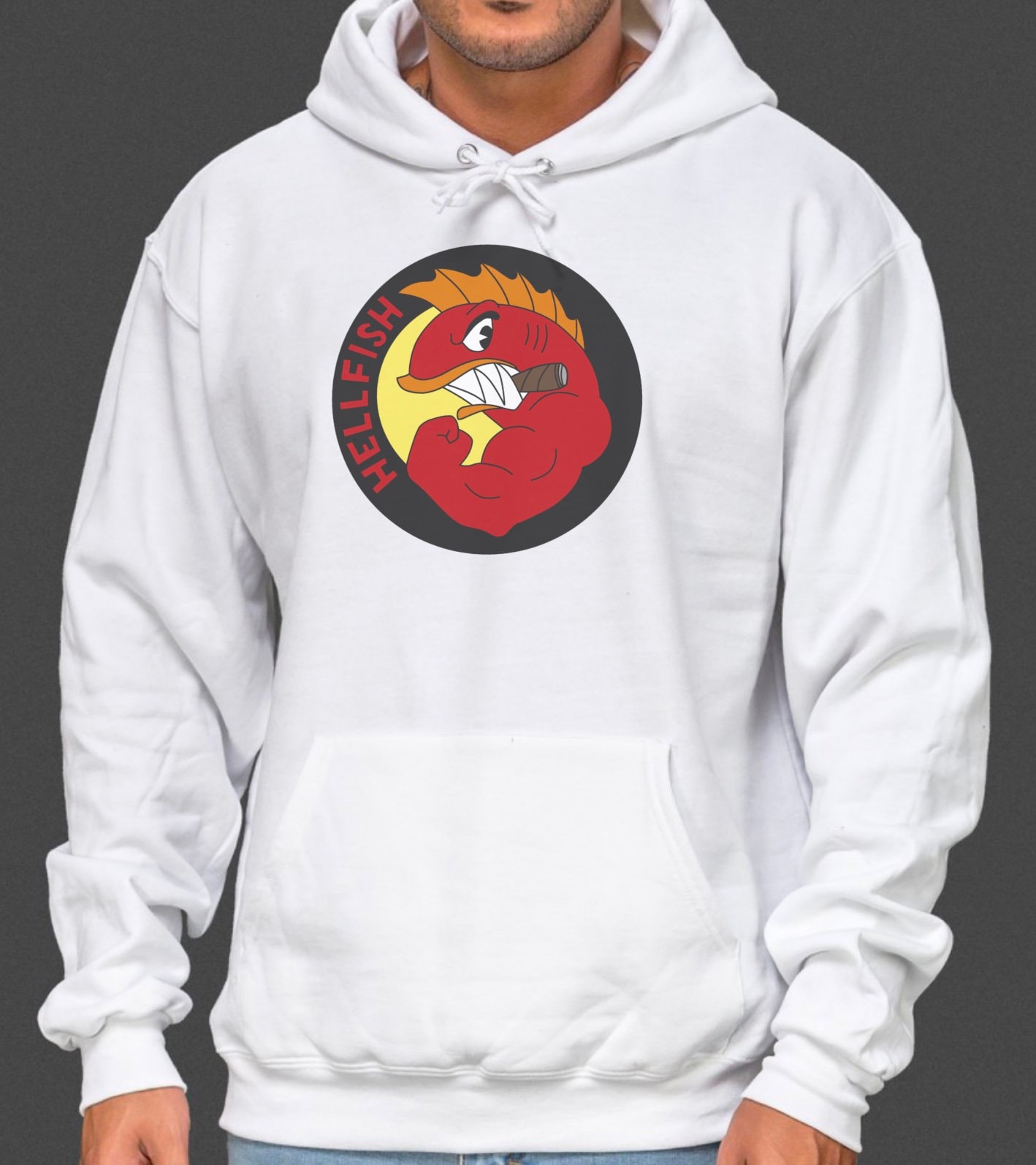 Flying Hellfish Logo T-shirt--funny Simpsons Cartoon Tee- Cool Vintage ...