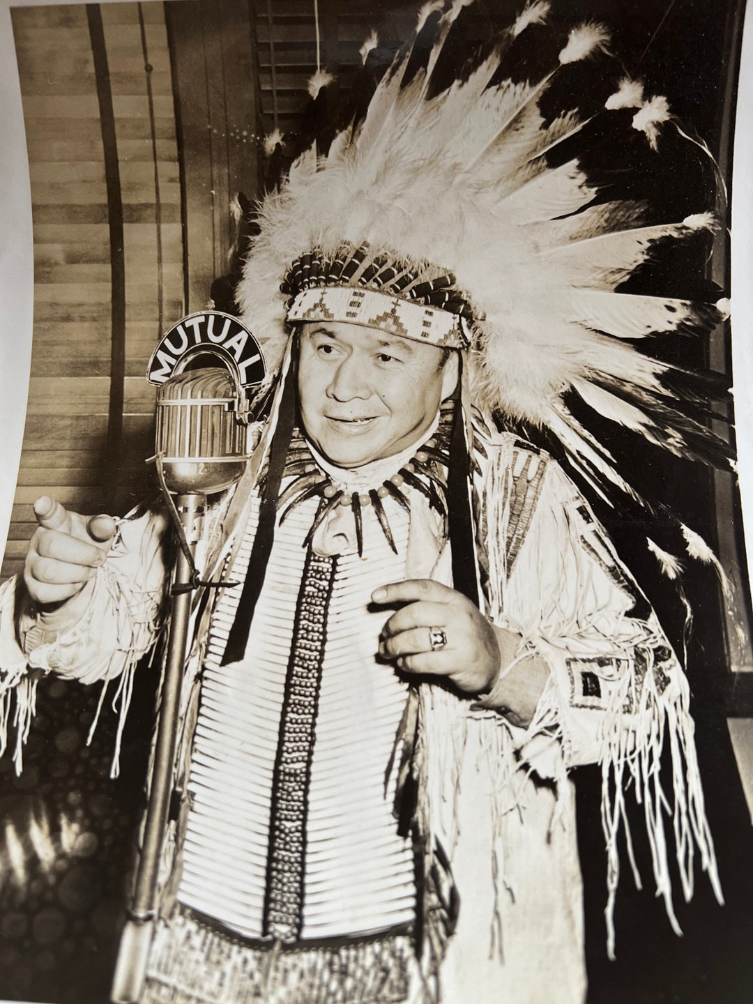 Chief Crazy Bull, 8 X 10 Publicity Photo From Mutual Broadcasting ...