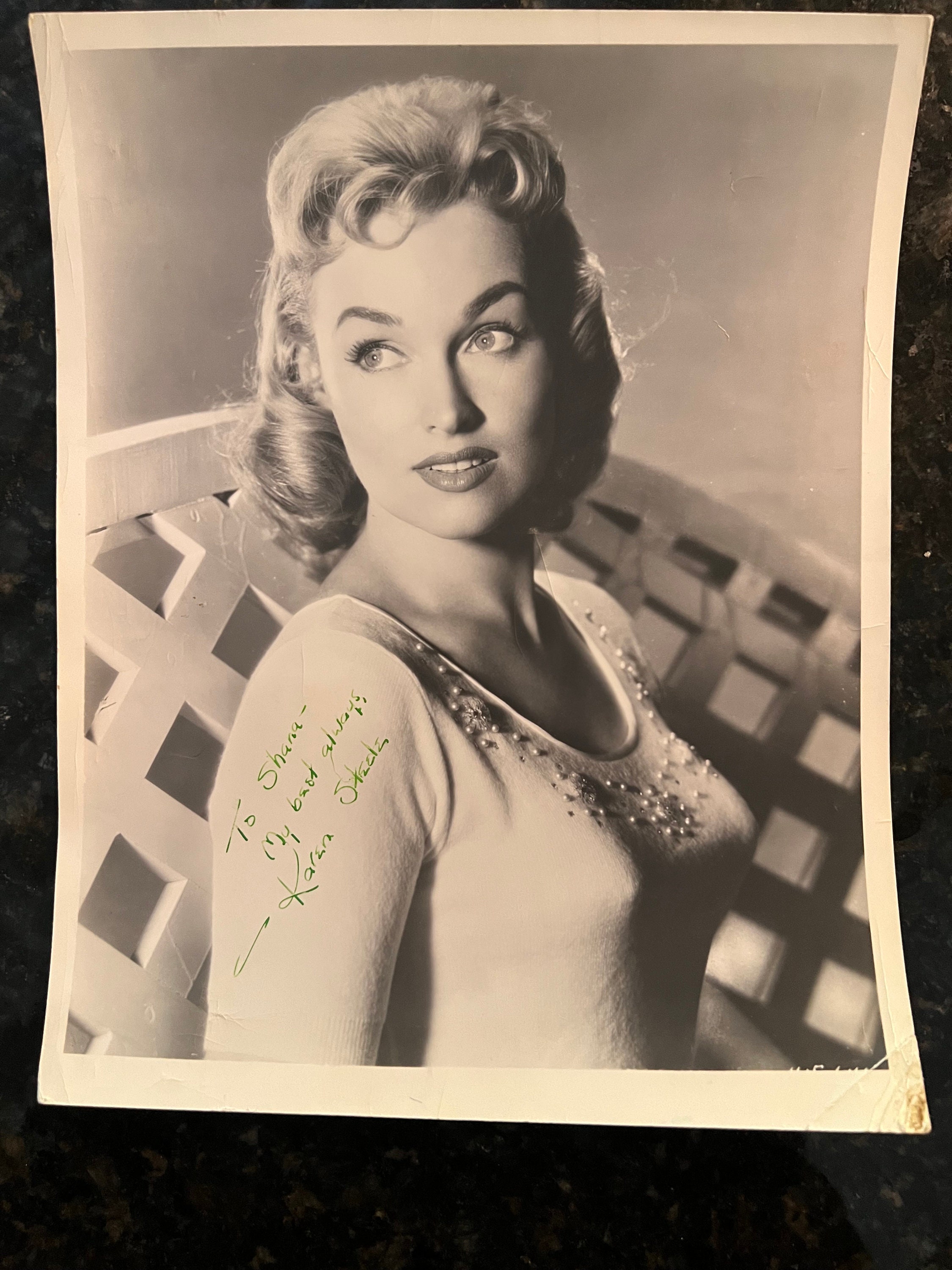 8 X 10 Autographed Glossy Photograph of Starlet Karen Steele - Etsy