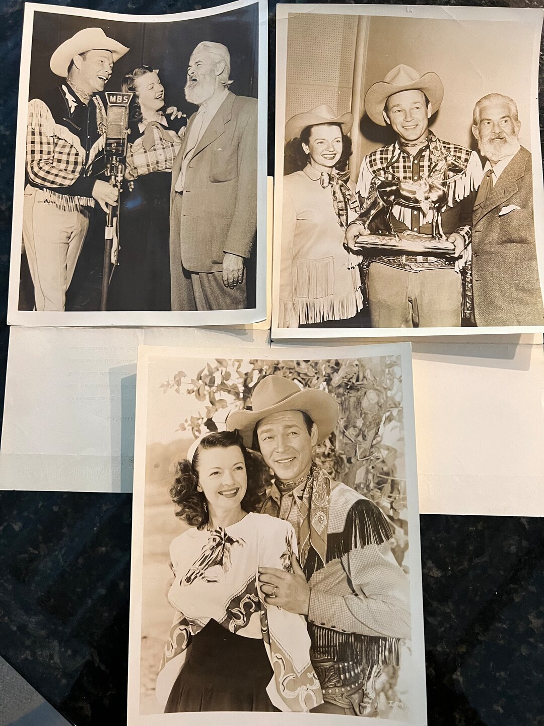 Roy Rogers, Dale Evans and Gabby Hayes Publicity Photos From Mutual ...