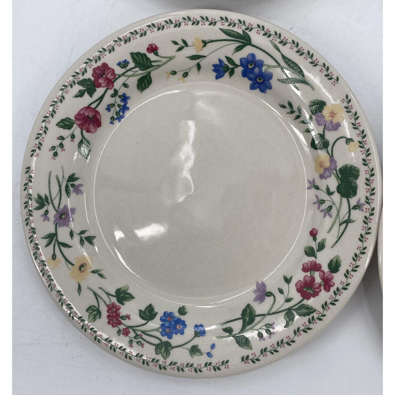 Farberware Stoneware English Garden Bread Plate Floral 7.5" Set of 4 - Etsy