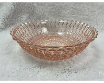 Pink Cut Glass Bowl - Etsy