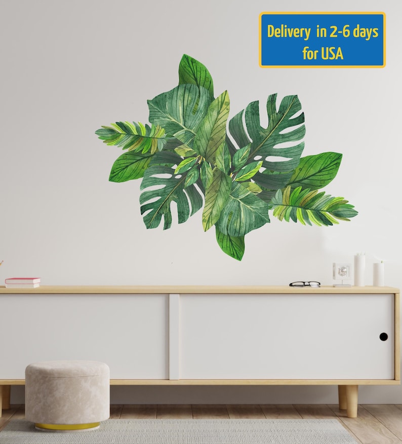 Jungle Theme Decor Jungle Leaves Decals Jungle Nursery - Etsy