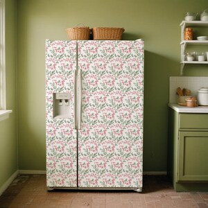 Refrigerator Door Wrap. Peel and Stick Appliance Cover. Removable ...