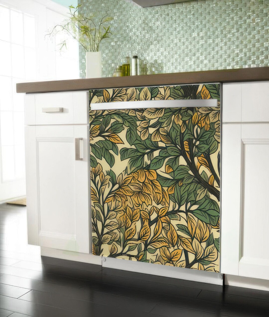 Dishwasher Wrap -easily Revamp Kitchen! Vinyl Decal or Magnetic Cover ...