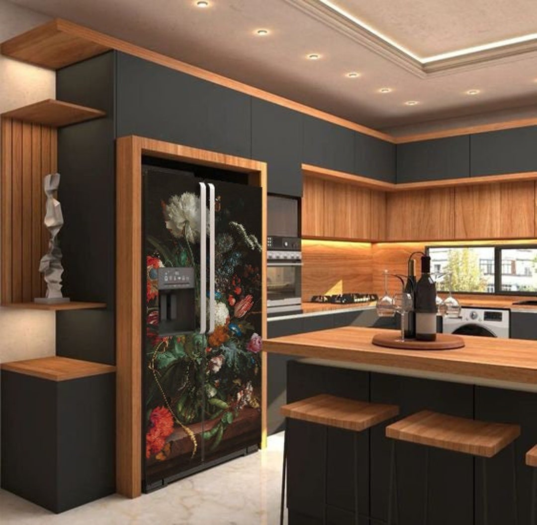 Fridge Wrap. Fridge Vinyl Decal. Fridge Door Wallpaper. Custom Size ...