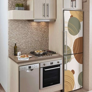 Refrigerator Skins in Contemporary Boho Style. Fridge Vinyl Wrap for ...