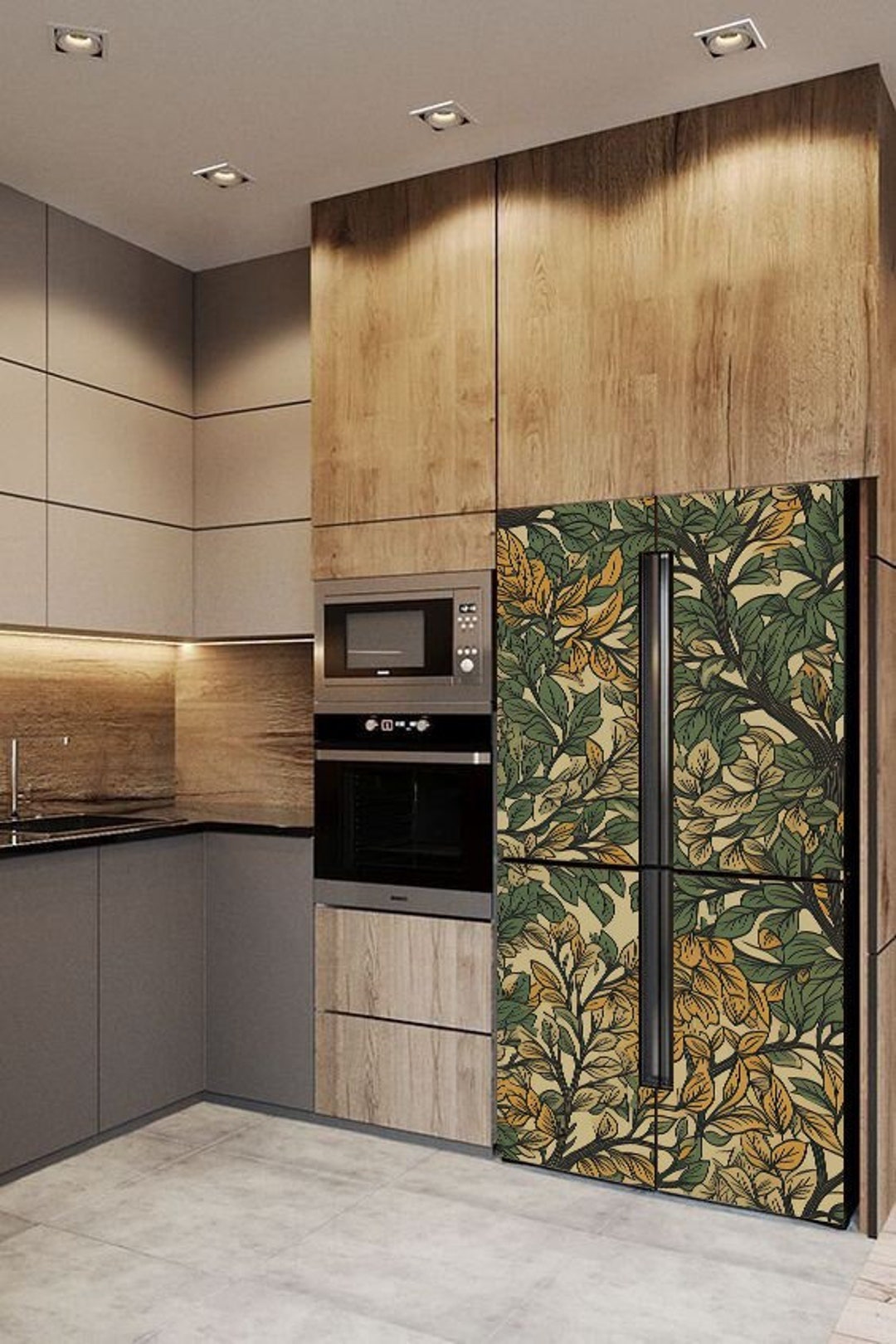 Fridge Wrap Nature Forest Mood. Refrigerator Vinyl Decal Tree ...