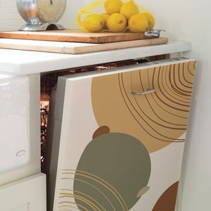 Refrigerator Skins in Contemporary Boho Style. Fridge Vinyl Wrap for ...