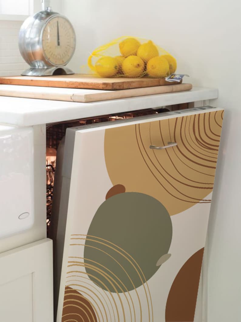 Boho Refrigerator Vinyl Wrap: Modern Fridge Decal, Custom Size ...