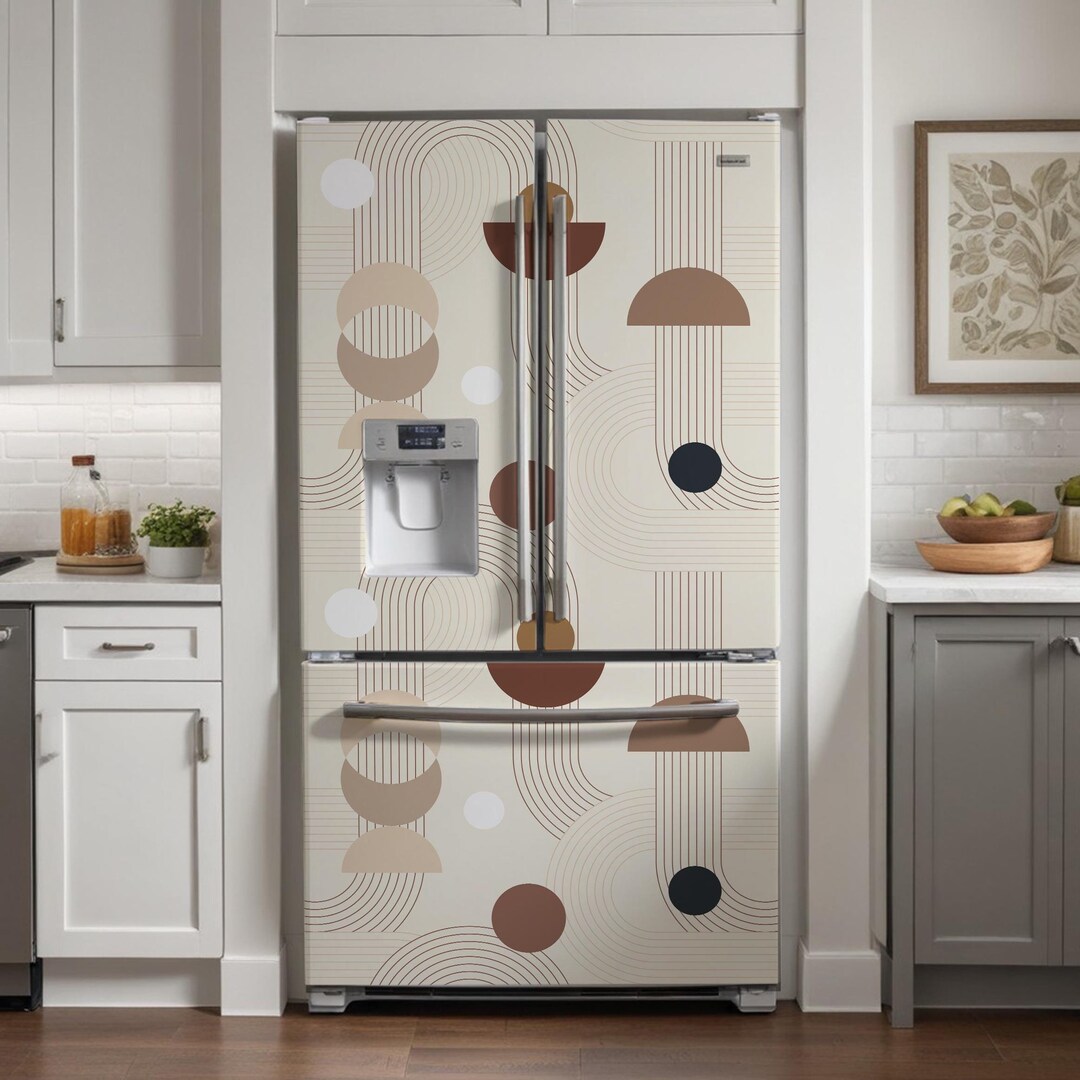 Refrigerator Wrap Vinyl. Removable Wallpaper the Fridge for Side-by ...