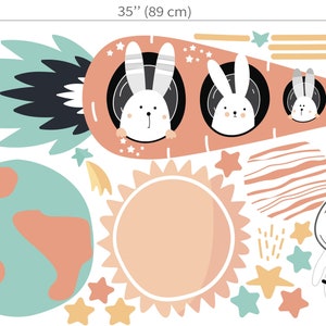 Nursery Wall Decals, Spaceship Rocket Wall Decal, Space Decor, Outer ...