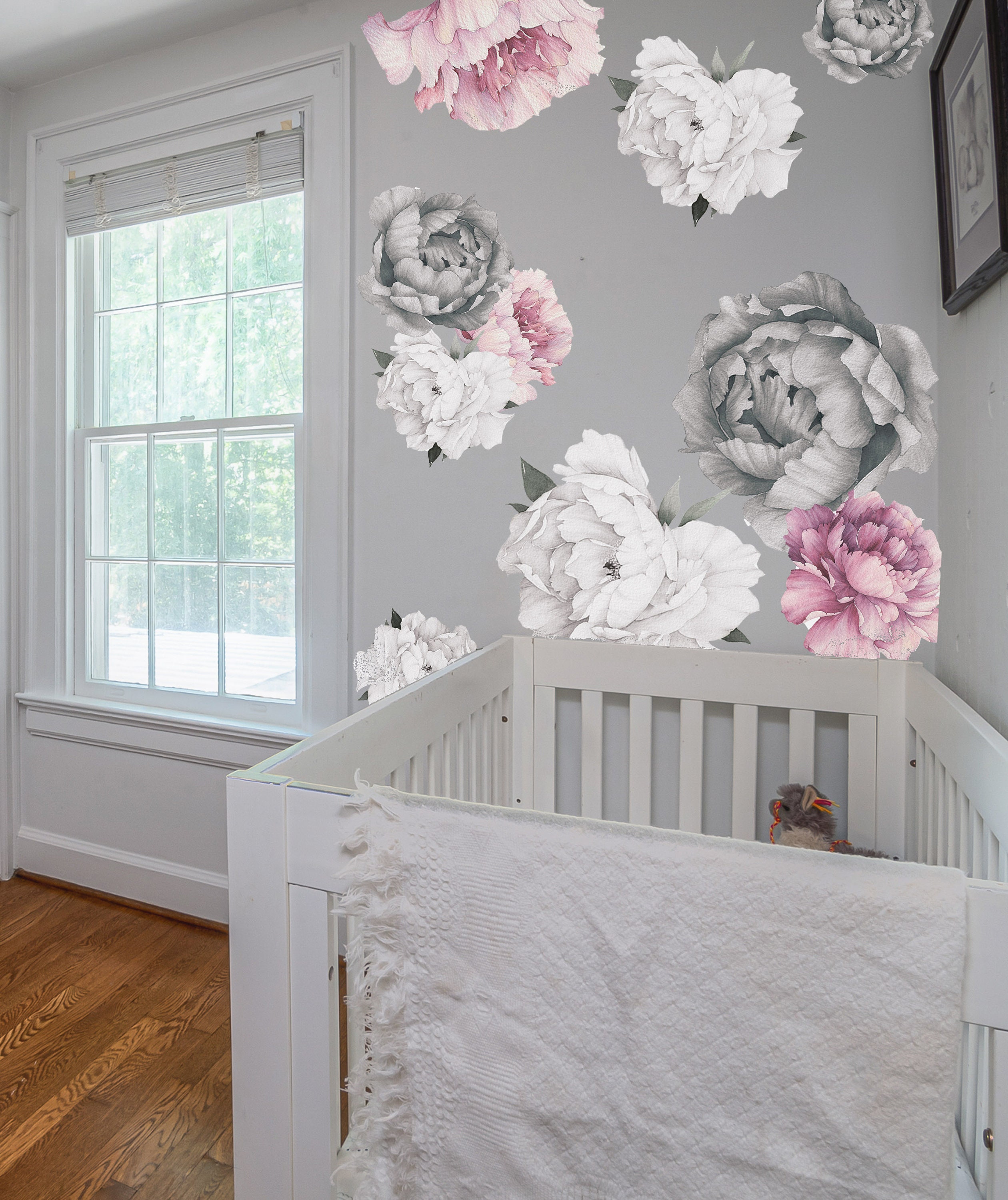 16 Large Peonies Wall Decals Mix Flower Wall Decals Peony - Etsy