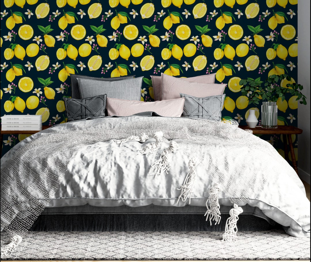 Lemon Wallpaper, Peel&stick Wallpapers, Removable Bedroom Murals ...