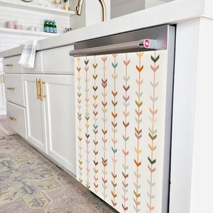 Vinyl Fridge Wrap With Geometric Pattern for Modern Kitchen Décor. Fits ...