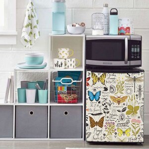 Fridge Wrap. Removable Fridge Cover. Fridge Vinyl Decal. Kitchen ...