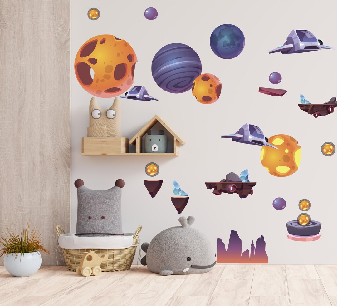 Space Wall Decal. Outer Space Wall Decal. Wall Decal Nursery. Toddler ...