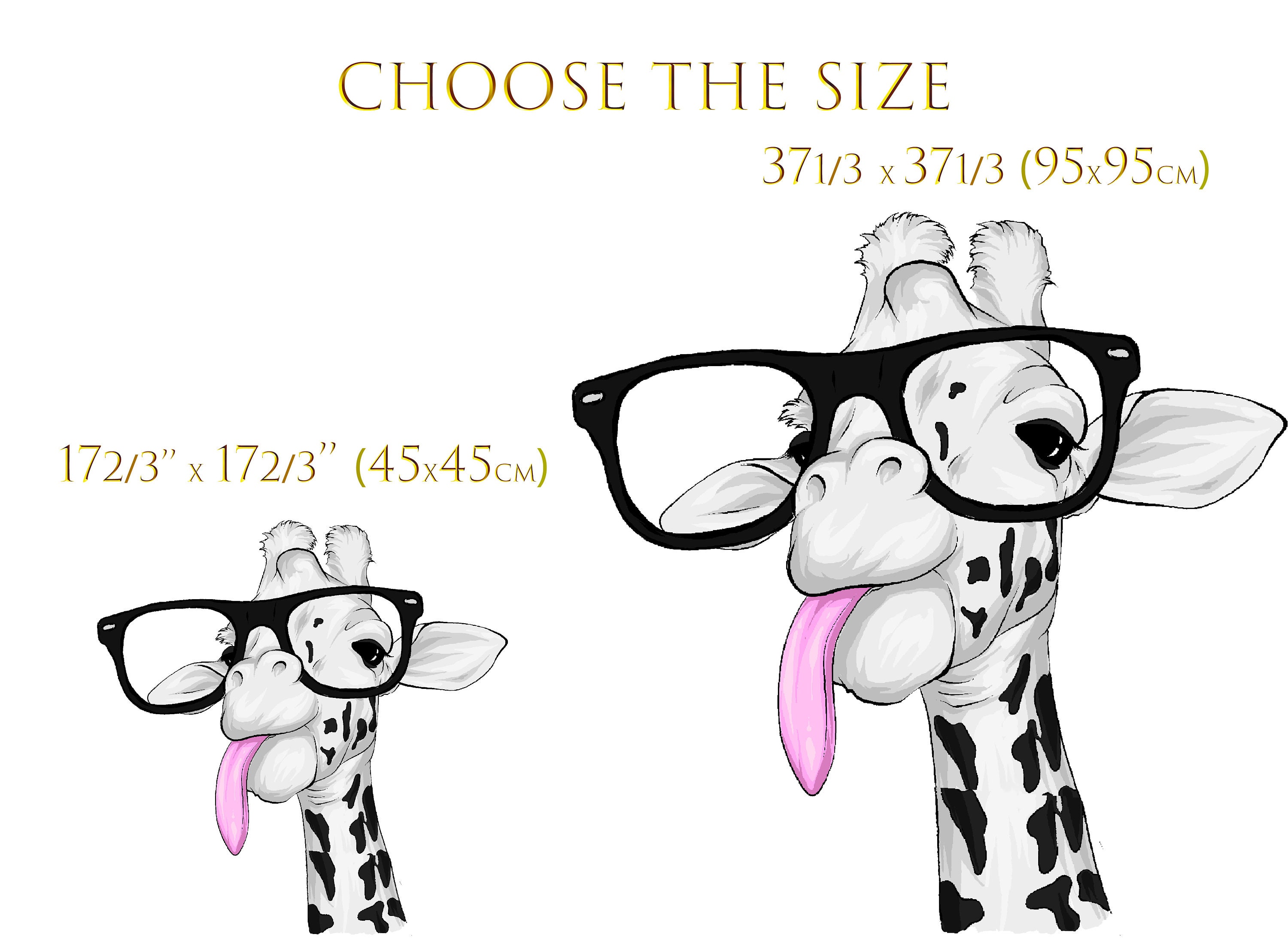 Funny colorful giraffe giraffe decal kids room decor room | Etsy