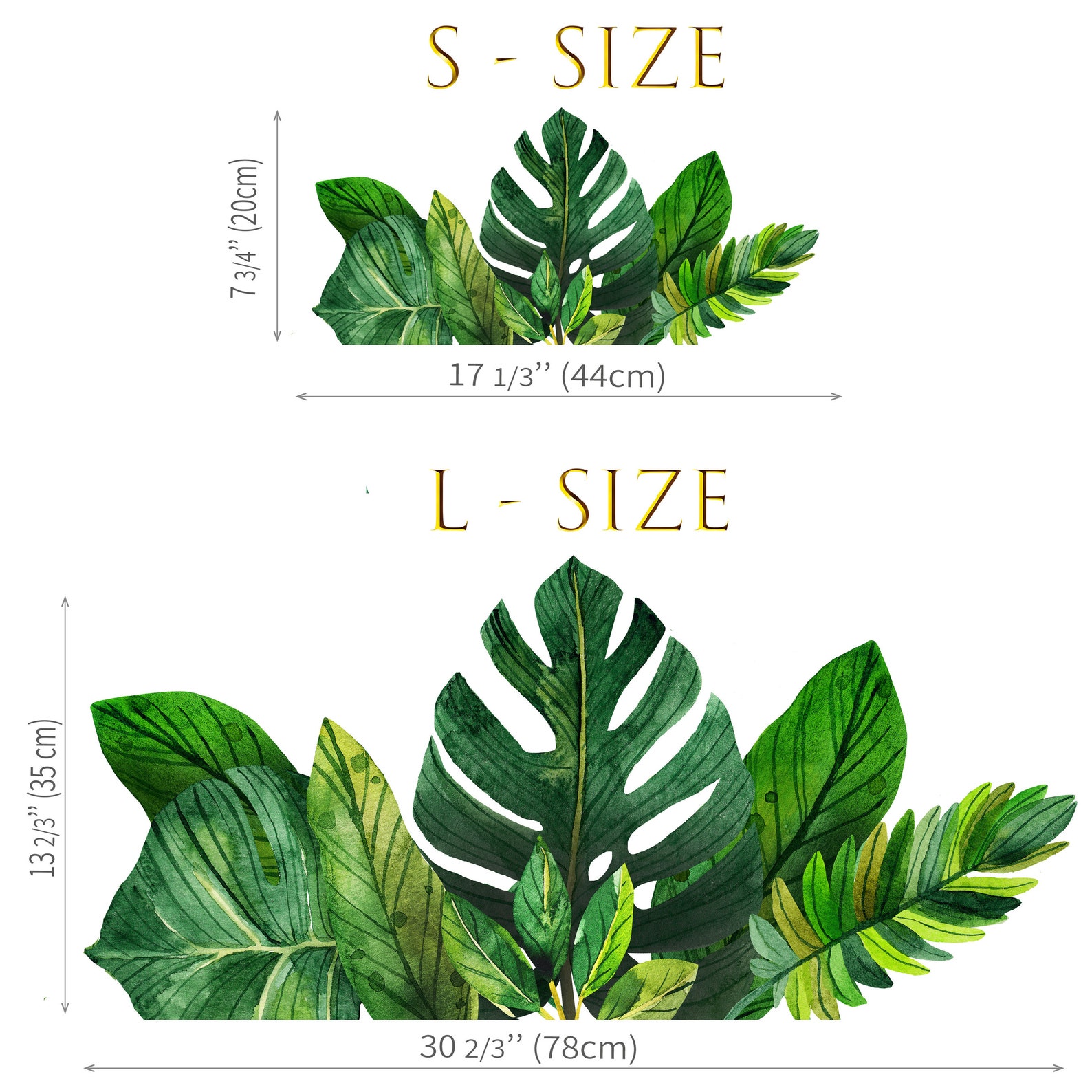 Jungle Theme Decor Jungle Leaves Decals Jungle Nursery | Etsy