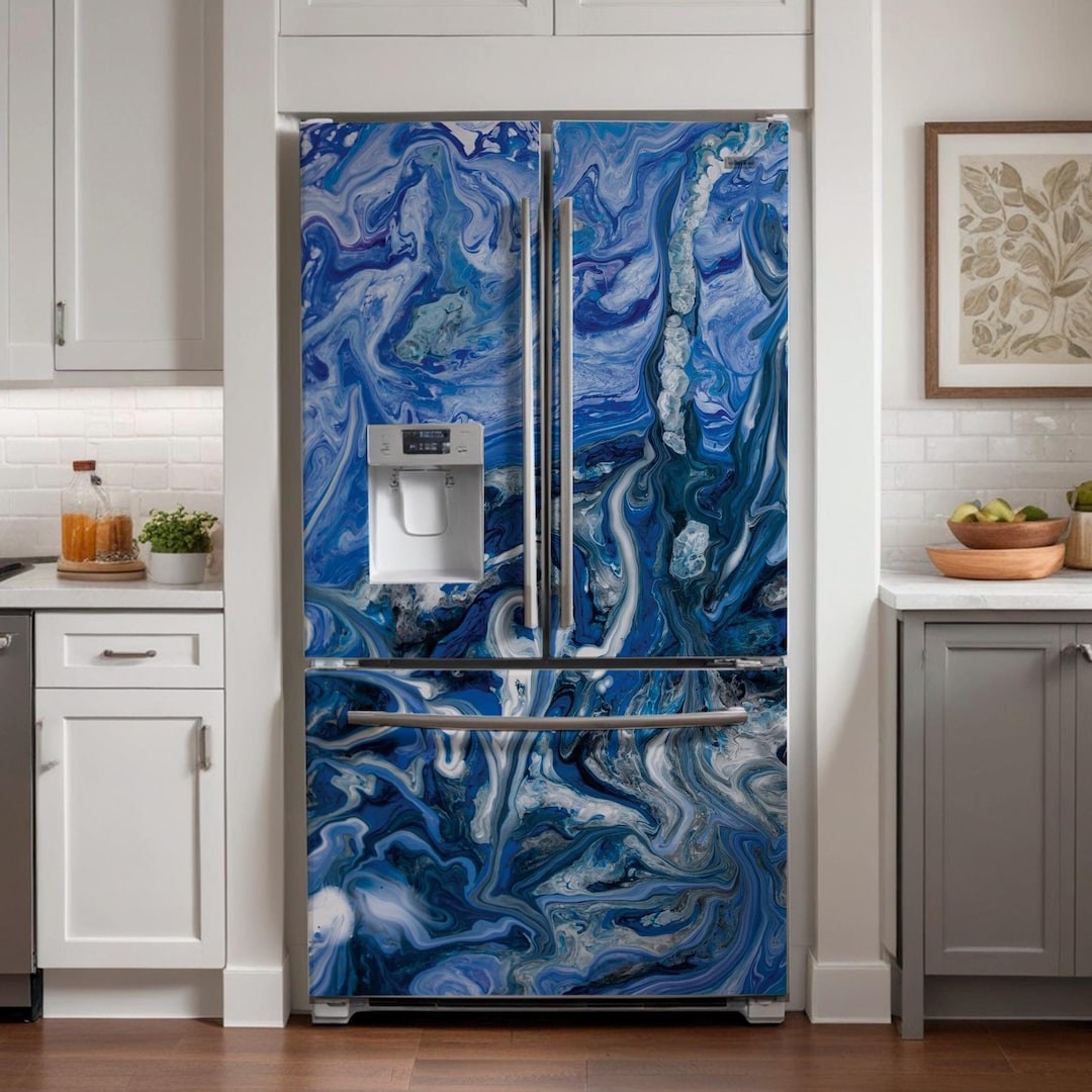 Fridge Vinyl Wrap. Refrigerator Door Cover. Refrigerator Wallpaper ...