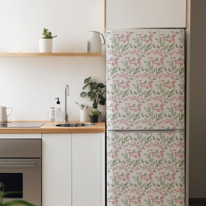 Refrigerator Door Wrap. Peel and Stick Appliance Cover. Removable ...