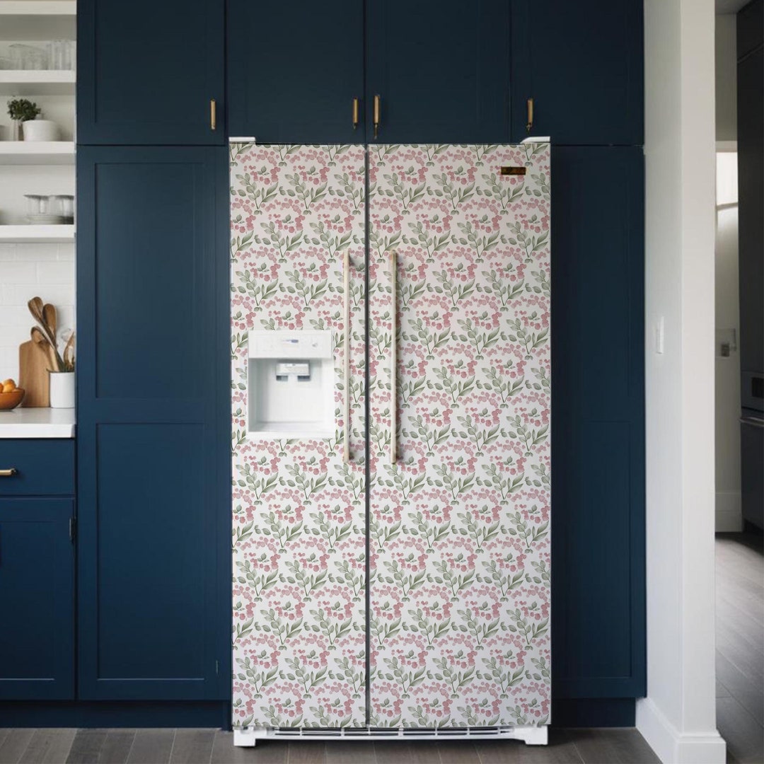Refrigerator Door Wrap. Peel and Stick Appliance Cover. Removable ...