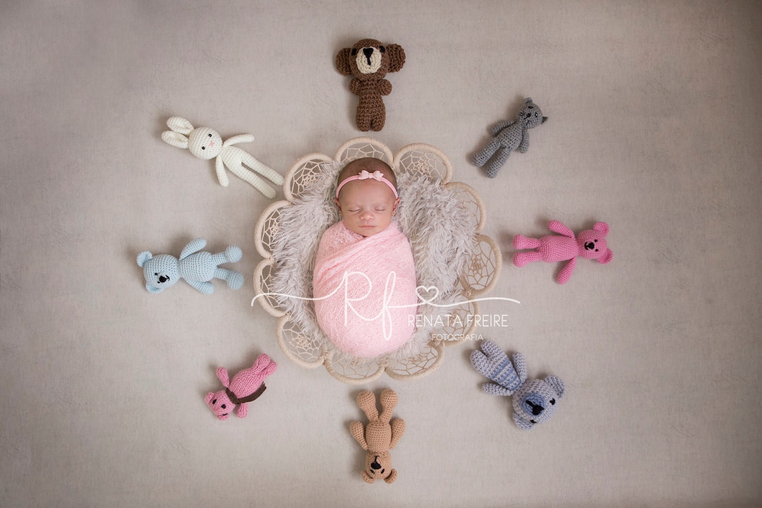 Cute Animals Digital Newborn Backdrop Background Prop - Etsy