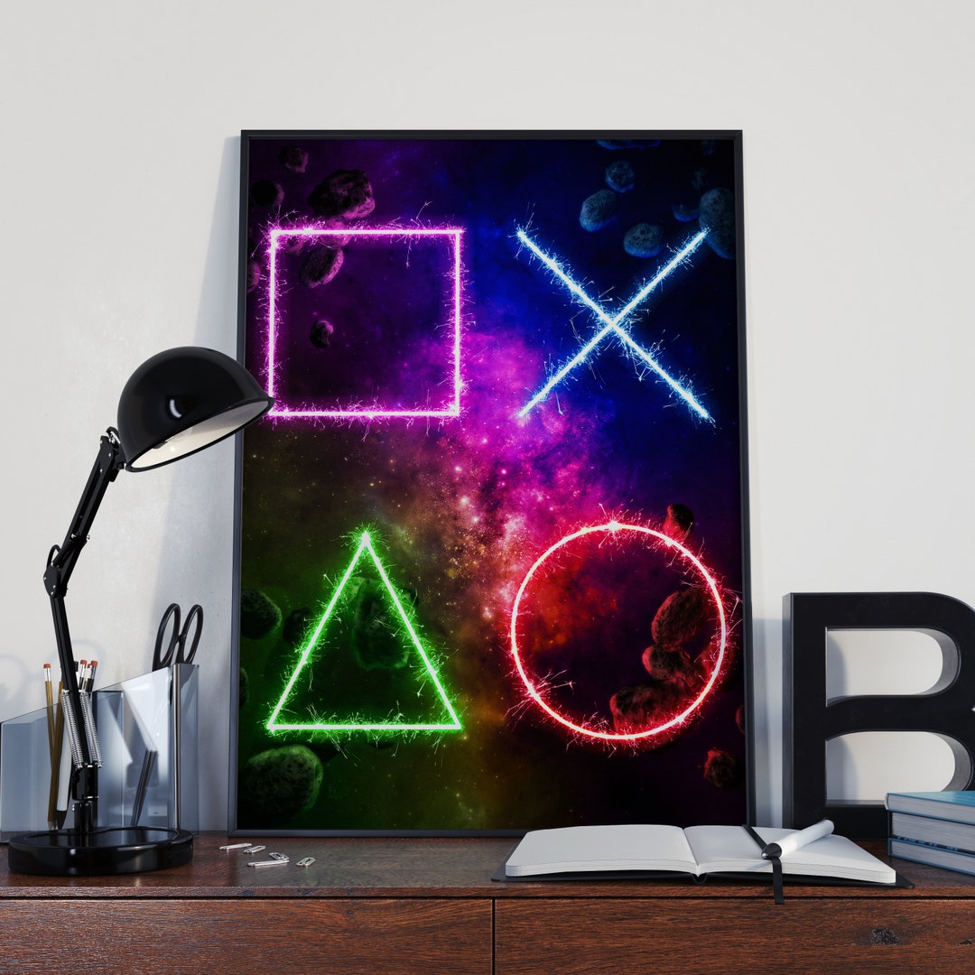 Playstation, Space, Galaxy, Star Wars, Video Game Decor, Gaming Poster ...