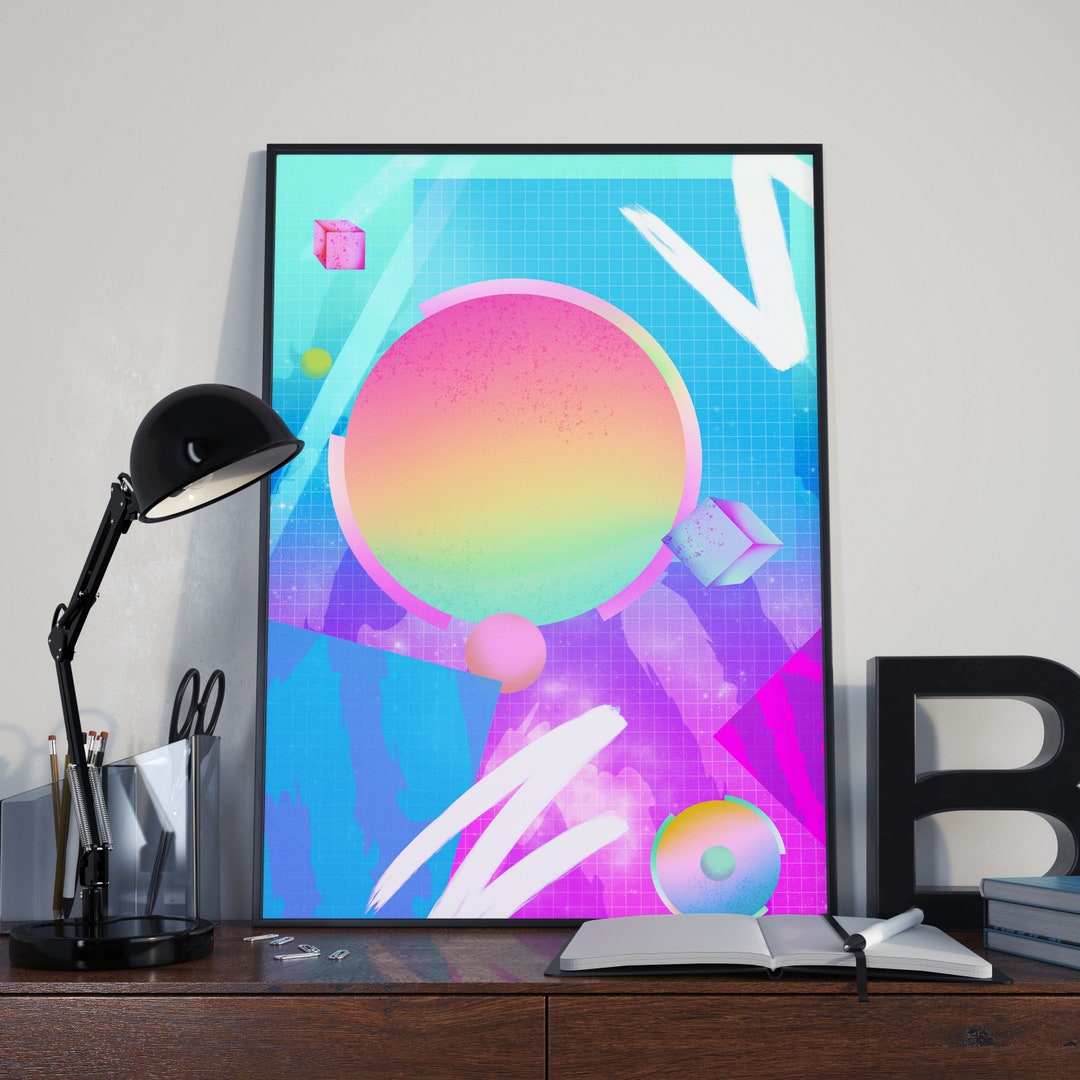 Vaporwave, Pastel Goth, Video Game Decor, Gaming Poster, Retro ...