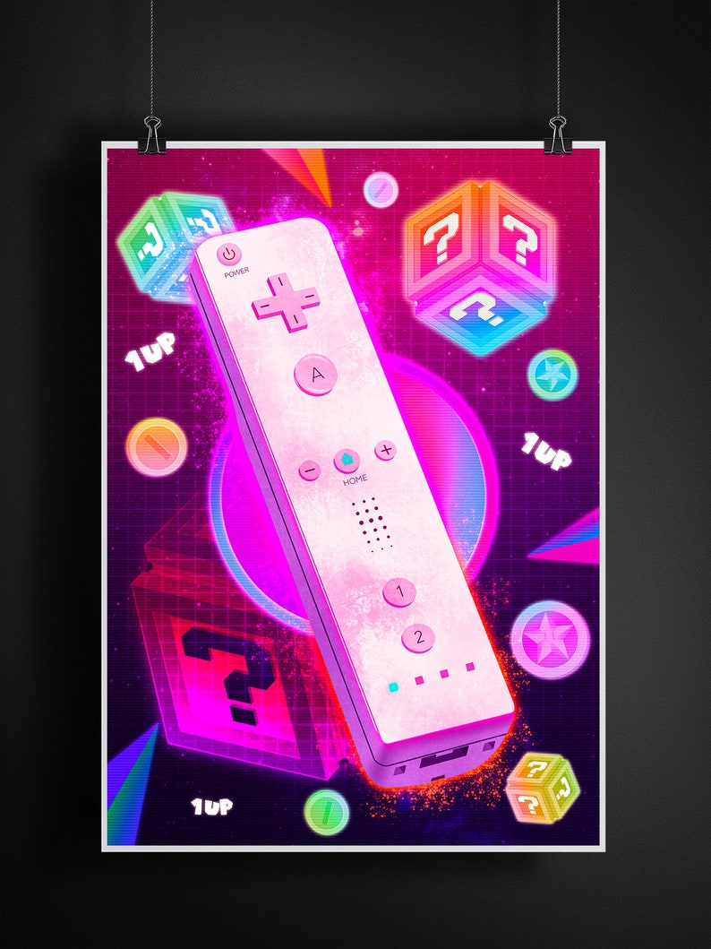 Nintendo Wii Video Game Art Gaming Poster Video Game Decor | Etsy