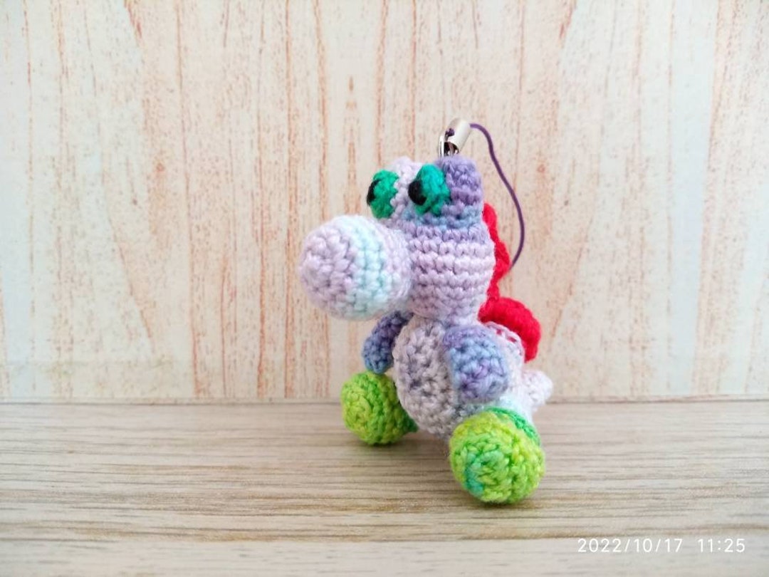 РУЧНАЯ РАБОТА Амигуруми Дино Йоши Динозавр Персонаж Брелок - Etsy