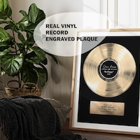 PERSONALIZED Authentic Framed Gold Vinyl Record With Customized Plaque ...