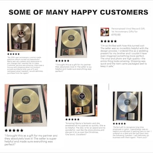 Platinum Vinyl Record Custom Music Plaque - Engraved Wedding Song Gift ...