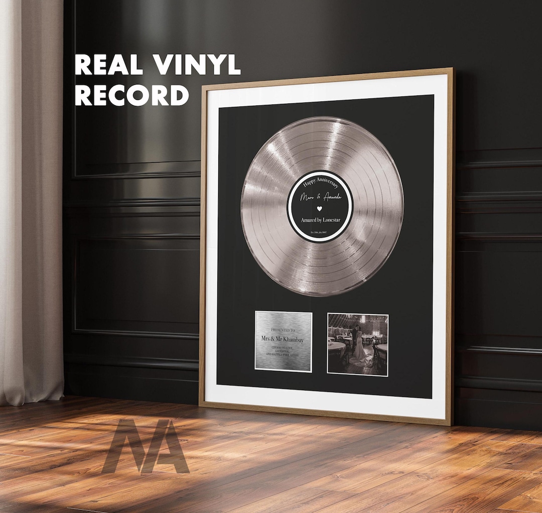 Custom Vinyl Record Gift - 5 Year Anniversary Gift for Him - Wedding ...