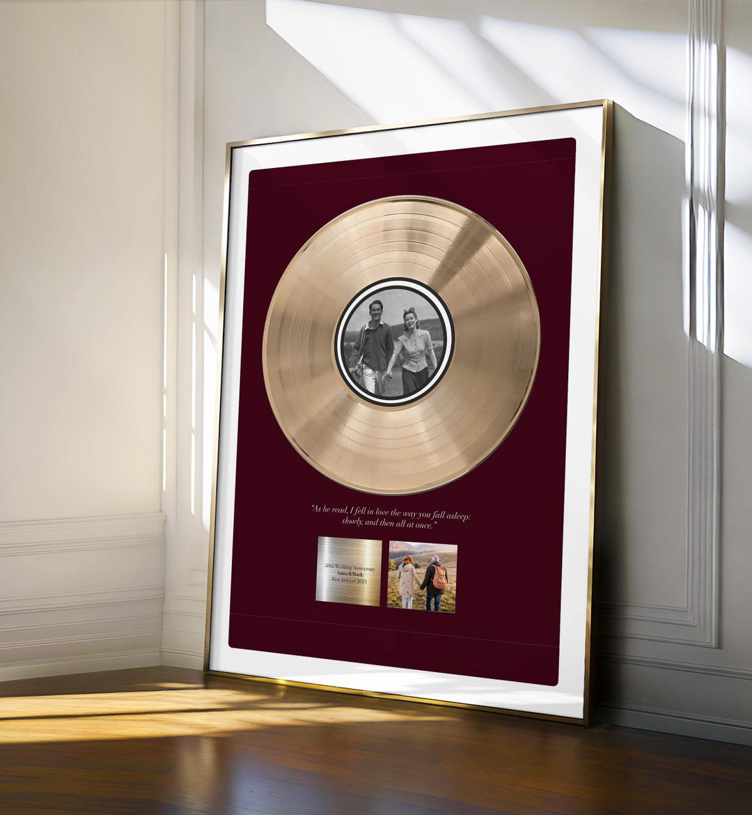 Custom Gold Vinyl Record – Personalized 50th Anniversary Gift for ...