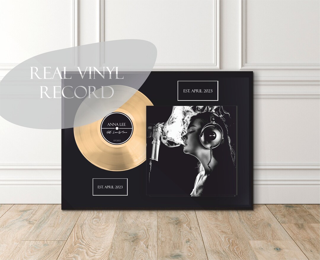 Custom Portrait Photo With Headphone Poster Art - Personalized Vinyl ...