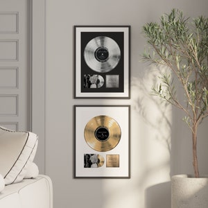 Custom Award Plaque Memorial Gift for Her - Personalized Gold Vinyl ...