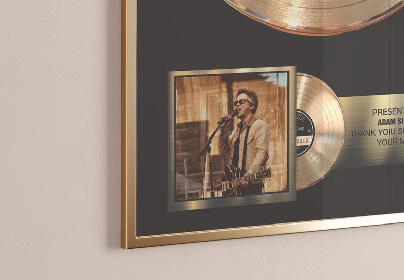 Personalized Music Plaque Gift for Musician - Gold Award Plaque With ...