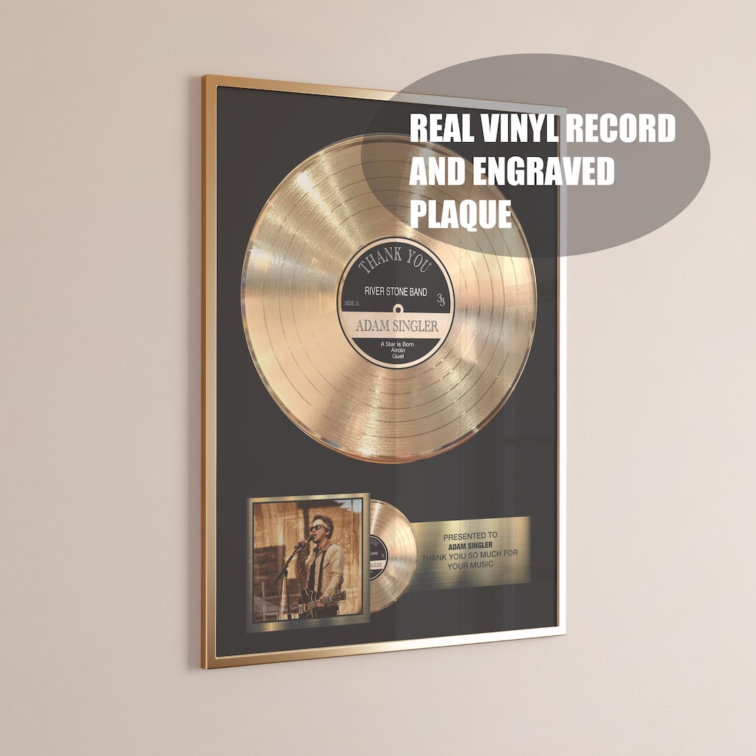 Personalized Music Plaque Gift for Musician - Gold Award Plaque With ...