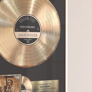 Personalized Music Plaque Gift for Musician - Gold Award Plaque With ...