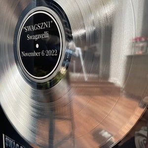 Platinum Vinyl Record Custom Music Plaque - Engraved Wedding Song Gift ...