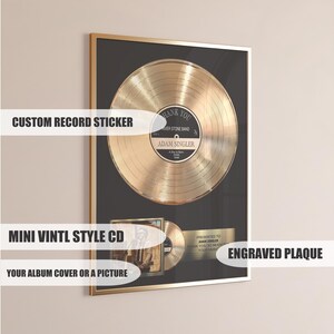Personalized Music Plaque Gift for Musician - Gold Award Plaque With ...