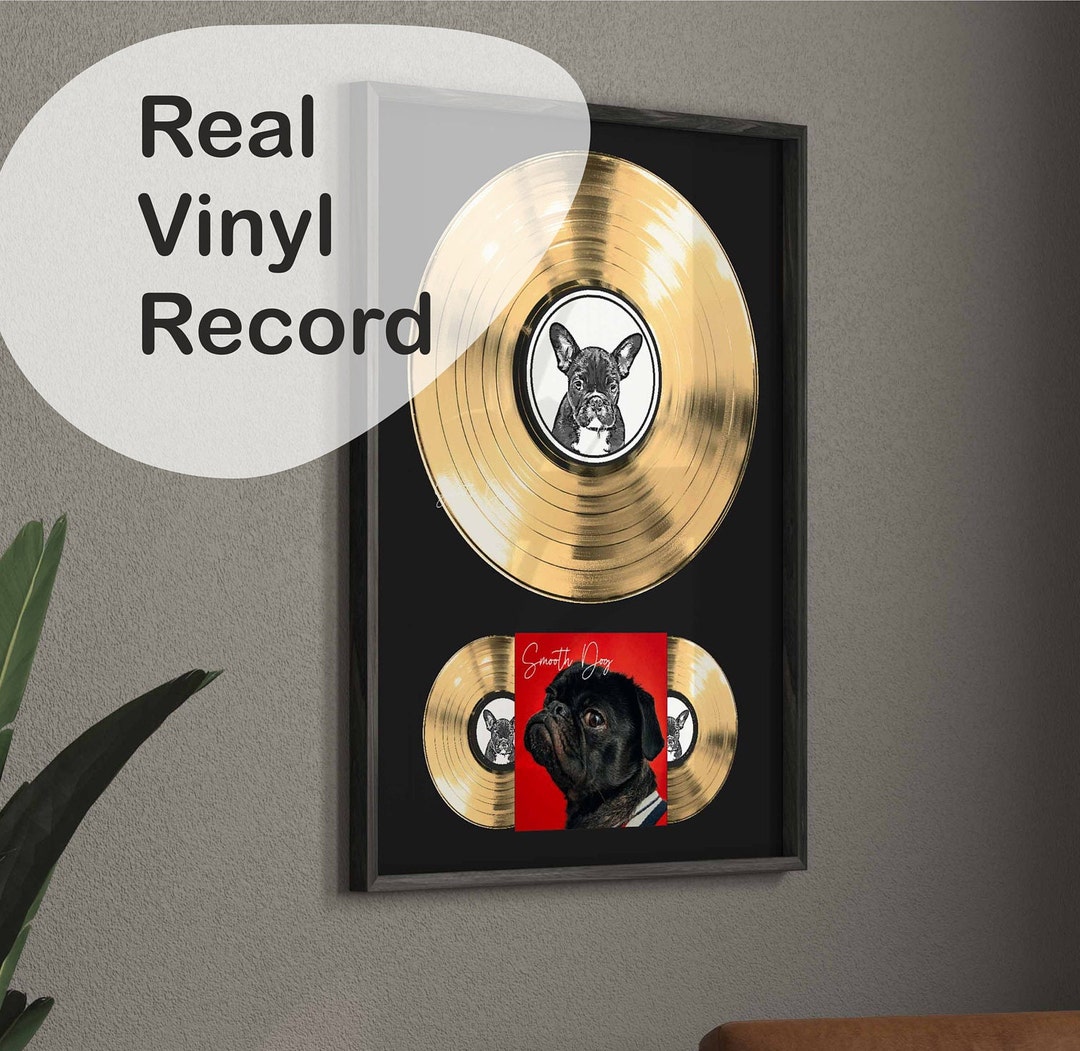 Custom Gold Vinyl Record Frame for Memorial Gift Dad Personalized Vinyl ...