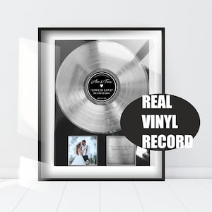 Platinum Vinyl Record Custom Music Plaque - Engraved Wedding Song Gift ...