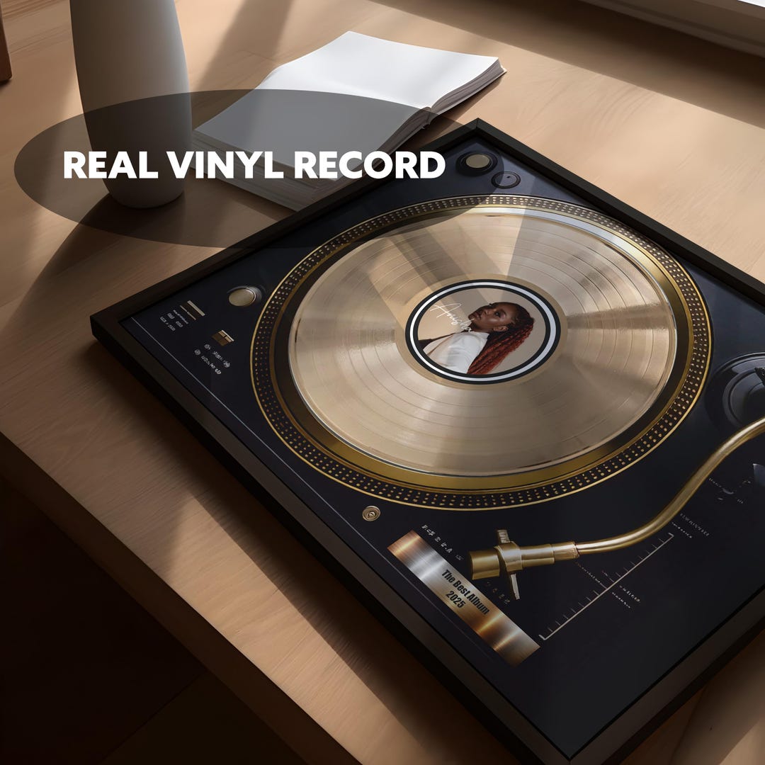 Custom Gold Real Vinyl Record for Home Decor - Personalized Music ...